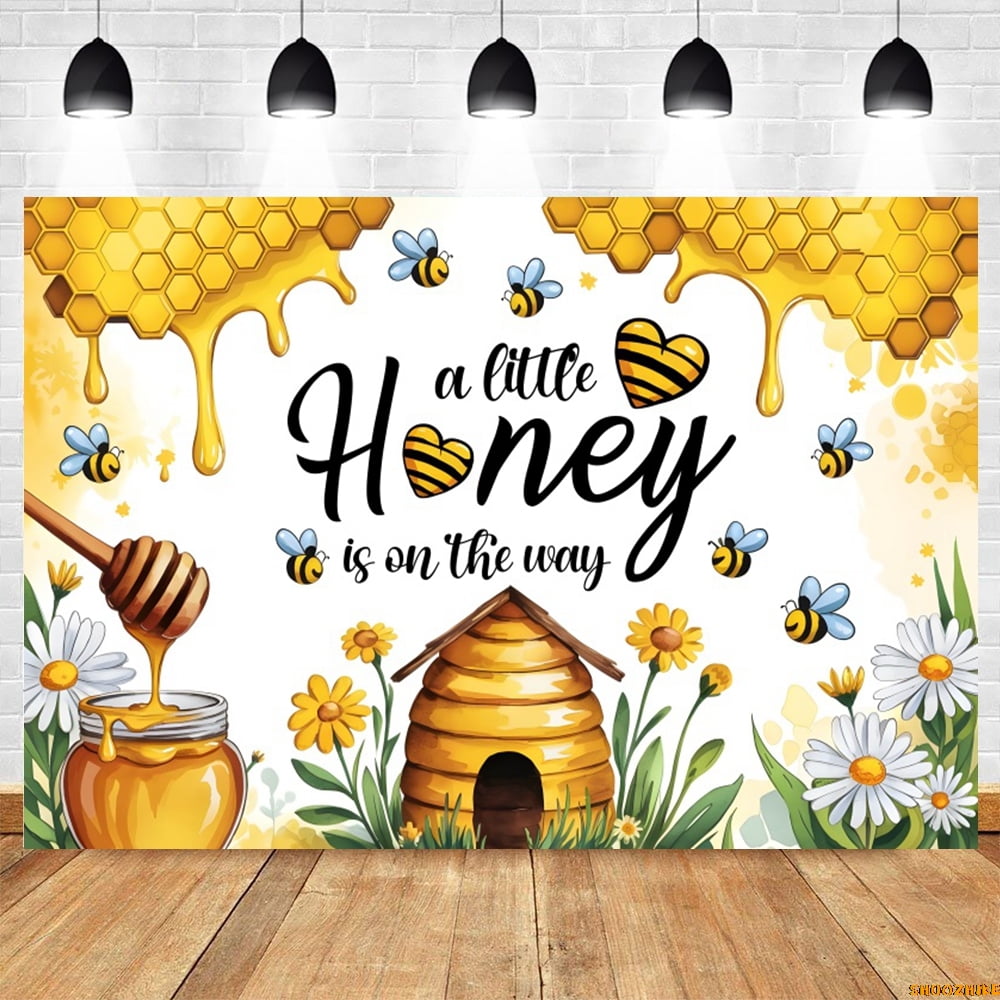 Sweet Hy Bee Backdrop Newborn Baby Shower Kids Birthday Party Portrait ...