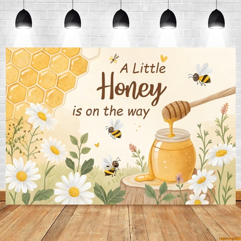 Sweet Hy Bee Backdrop Newborn Baby Shower Kids Birthday Party Portrait ...