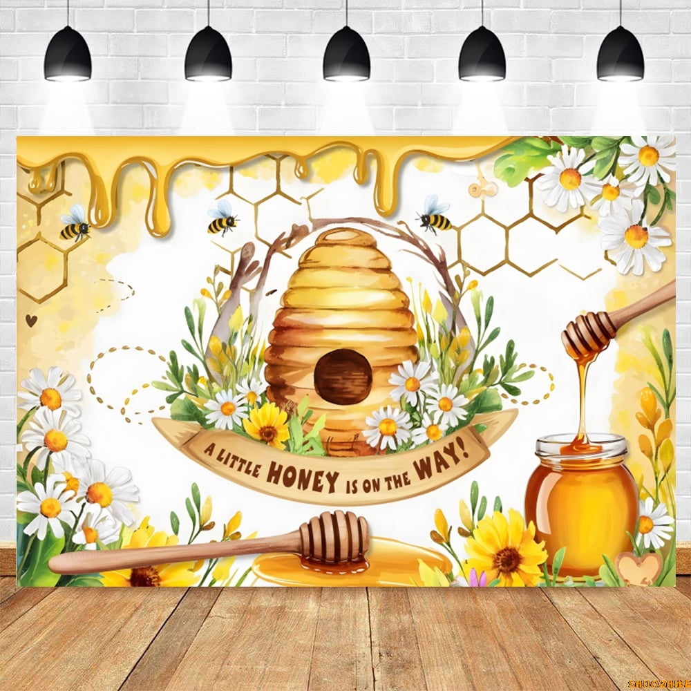Sweet Hy Bee Backdrop Newborn Baby Shower Kids Birthday Party Portrait ...