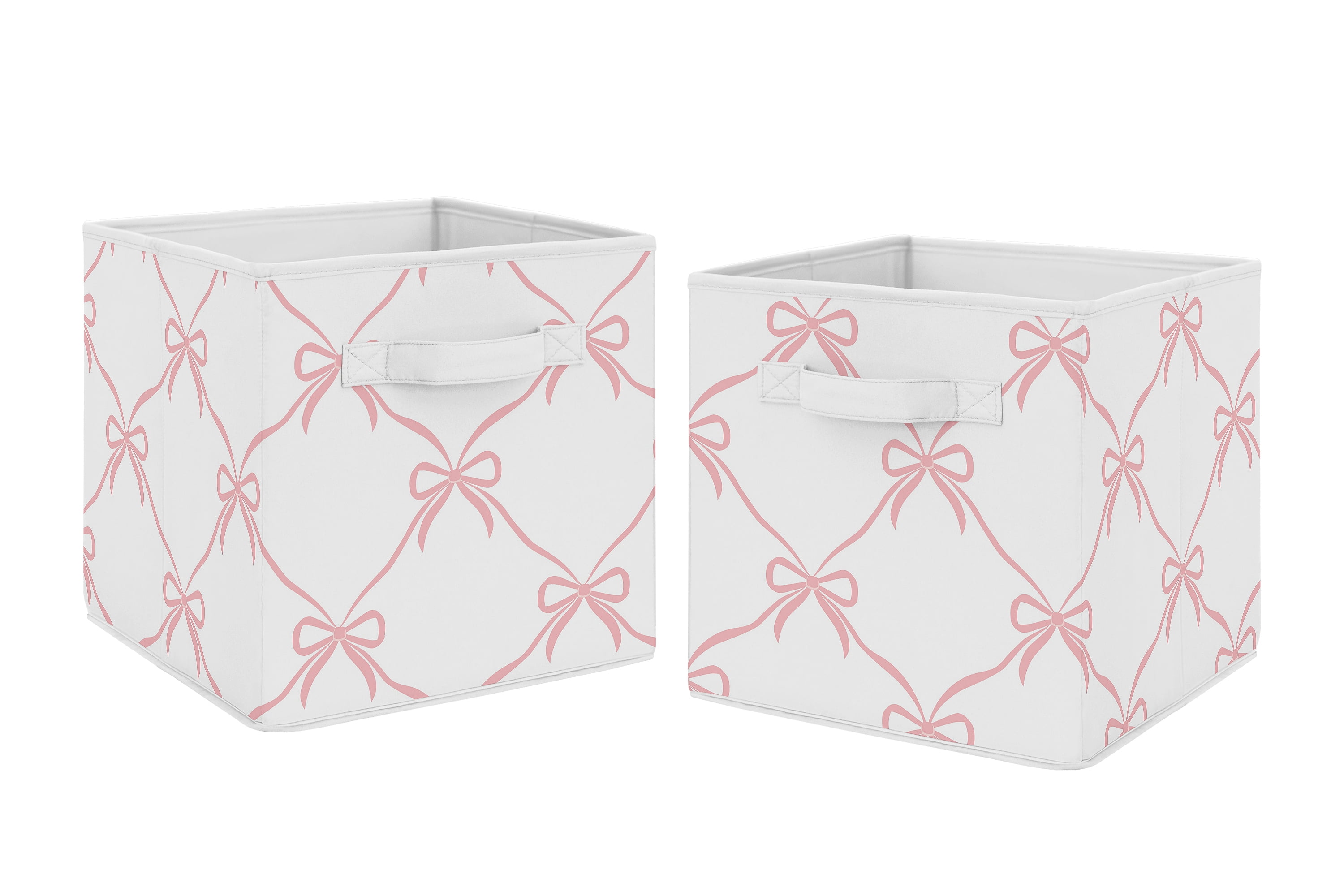 Sweet Jojo Designs Ballerina and Ballet Bows Girl Fabric Storage Bins ...