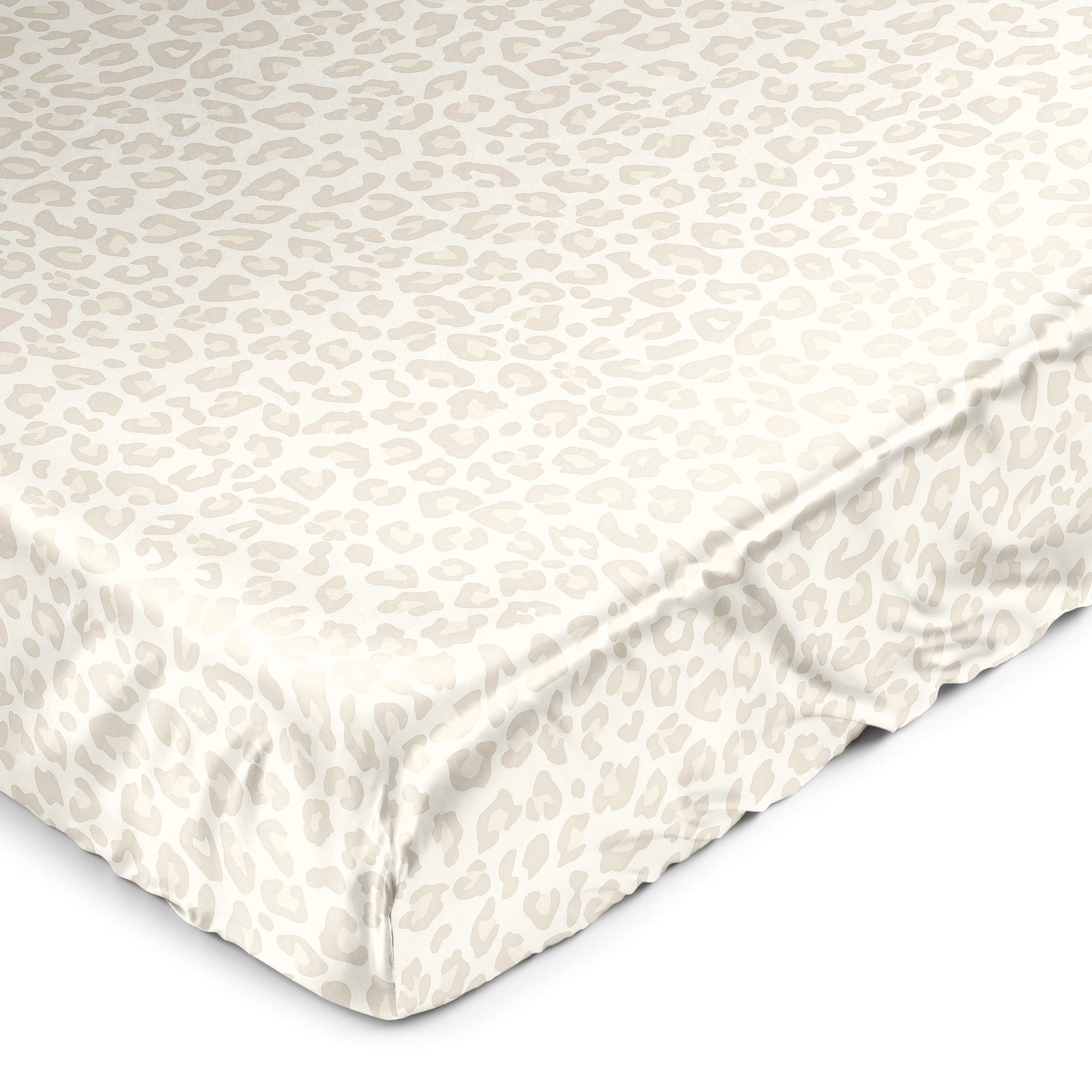 Sweet Jojo Designs Cheetah Ivory Beige Taupe Gold Tan Off White Satin ...