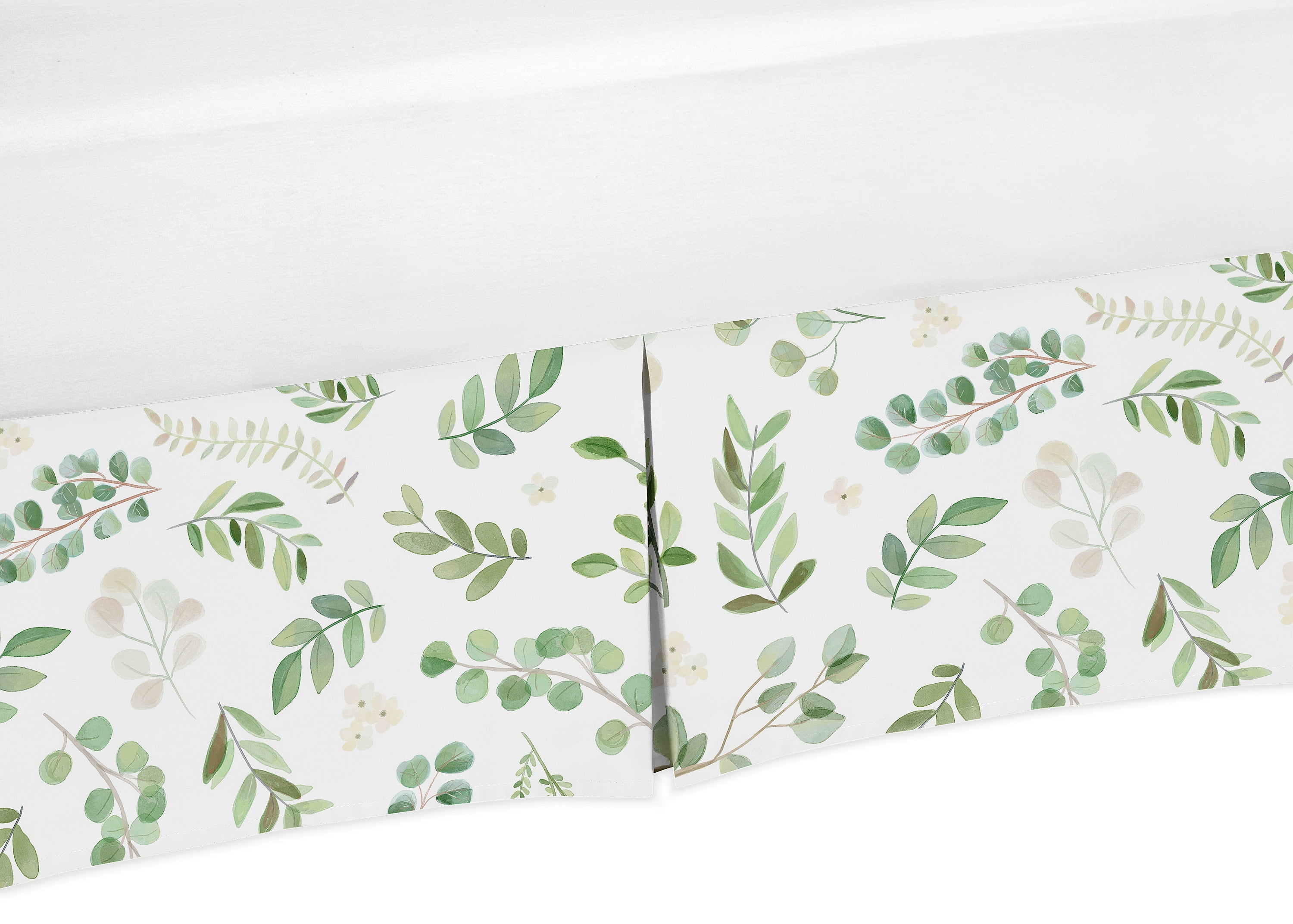 Sweet Jojo Designs Floral Leaf Collection Baby Nursery Home Decor Green ...