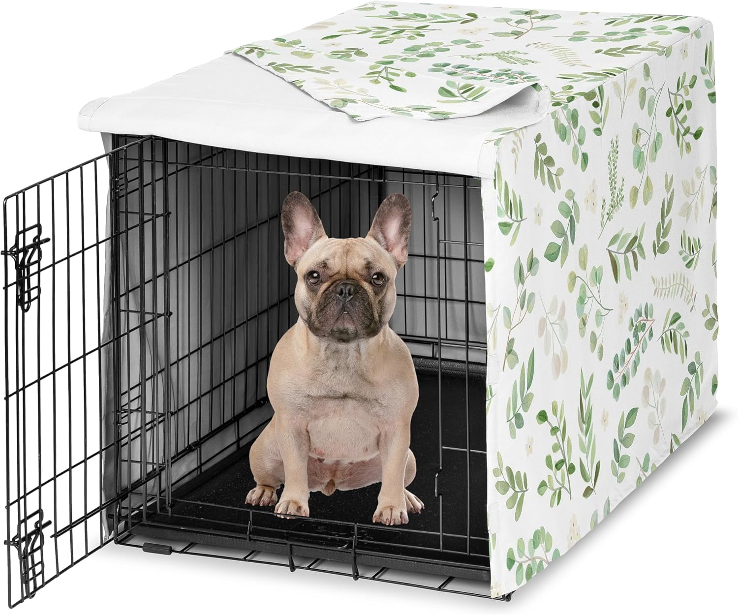 Sweet Jojo Designs Green Boho Floral Leaf Dog Crate Cover – Kennel ...