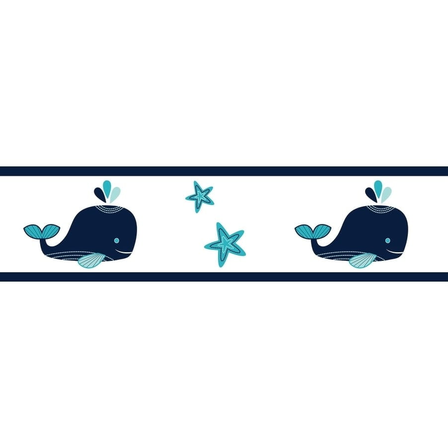 Sweet Jojo Designs Wall Paper Border for the Whale Collection - Walmart.com