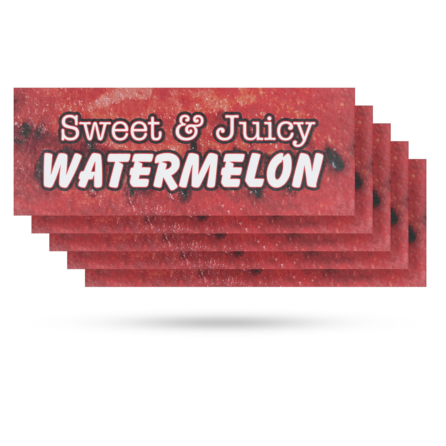 Sweet & Juicy Watermelon Vinyl Decal 5 Pack of 24 Inch x 9 Inch ...