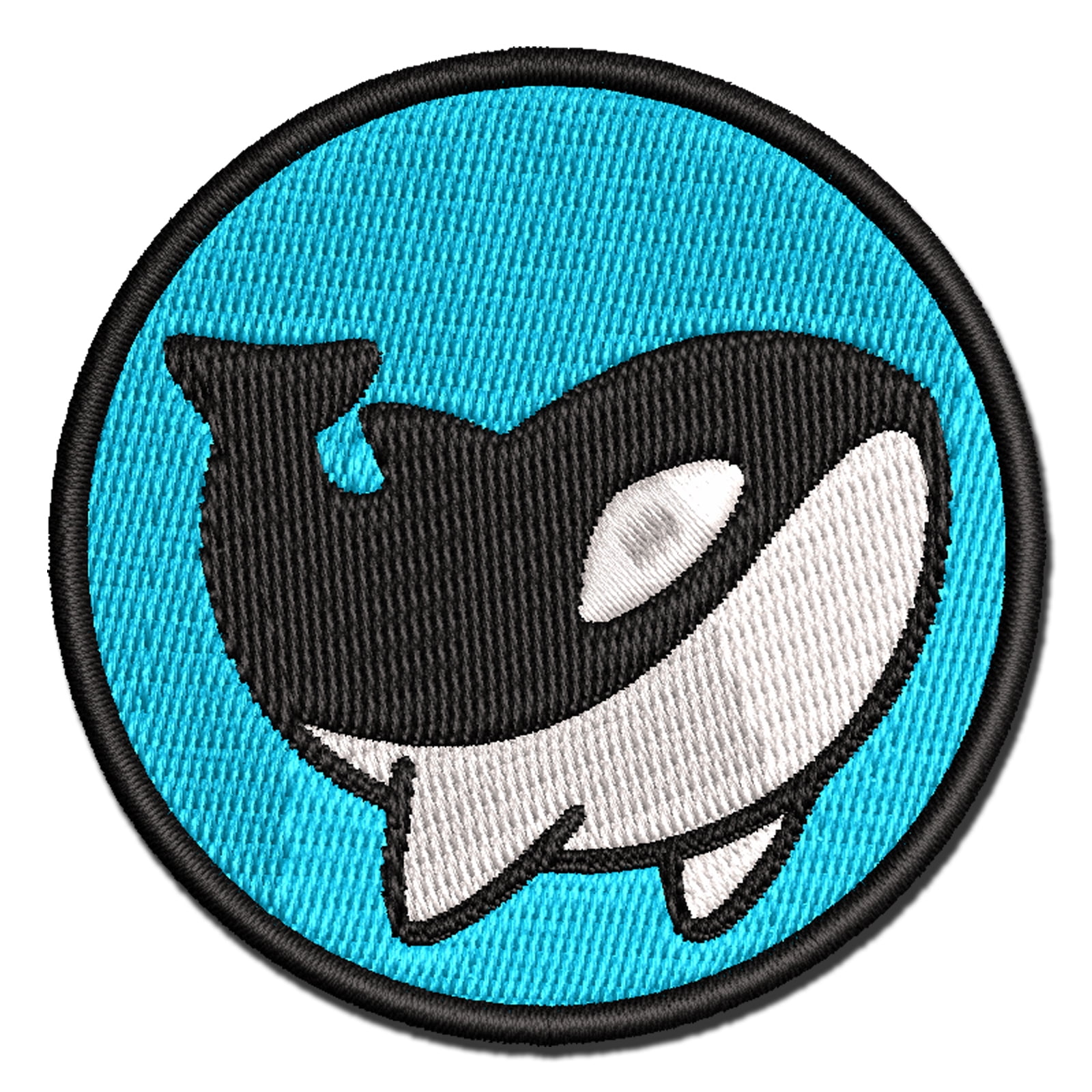 Sweet Kawaii Chibi Killer Whale Applique Multi-Color Embroidered Hook ...