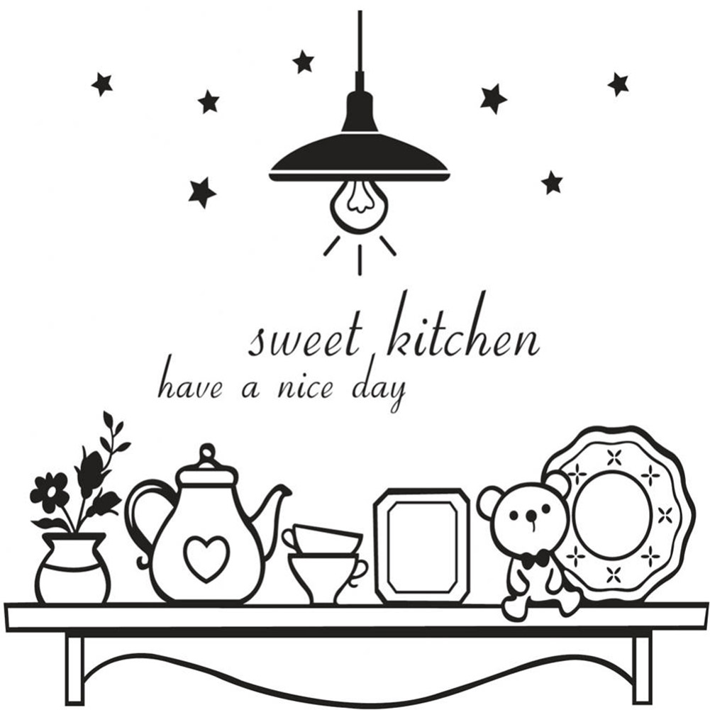 Sweet Kitchen Have A Nice Day Quote Removable PVC Wall Sticker Decal ...