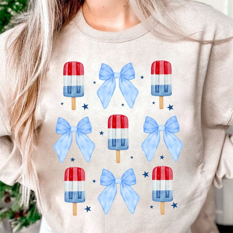 Sweet Land of ice-cream, Popsicle, Patriotic Coquette July 4th Design ...