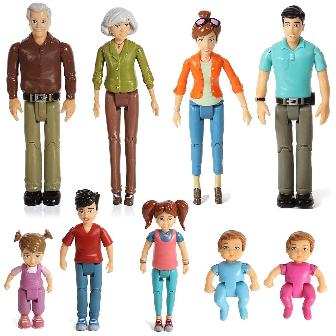 Sweet Li'l Family Dollhouse People Set of 9 Action Figure Set - Grandpa ...