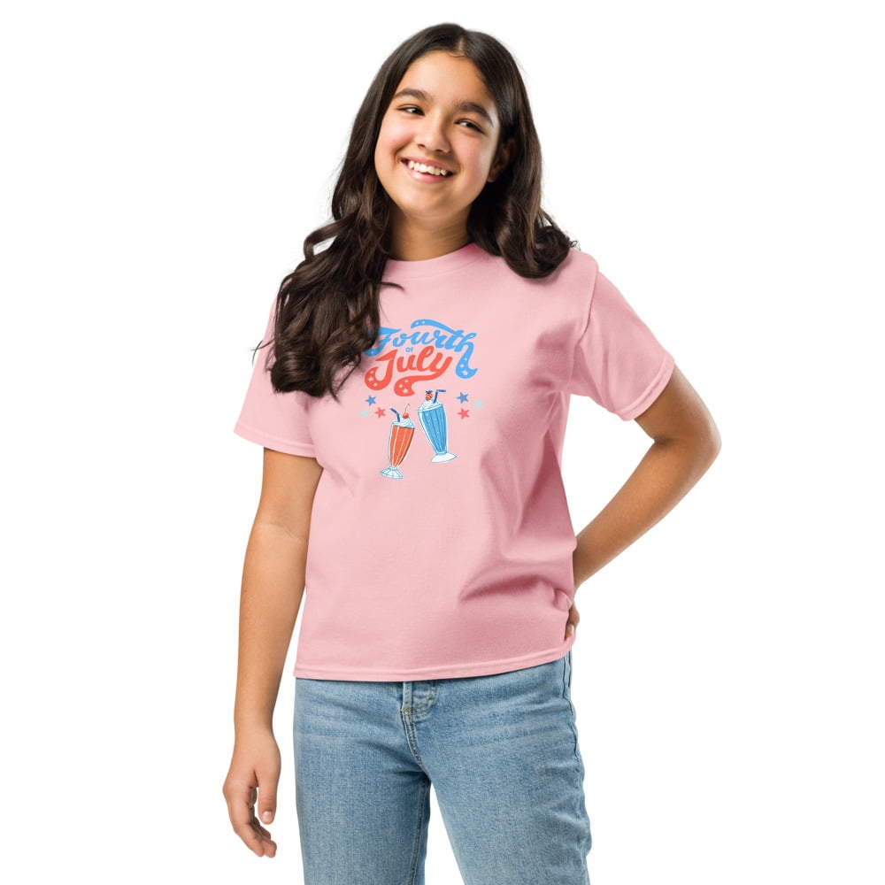 Sweet Liberty Ice Cream Float Youth Classic Tee (Light Pink, M ...
