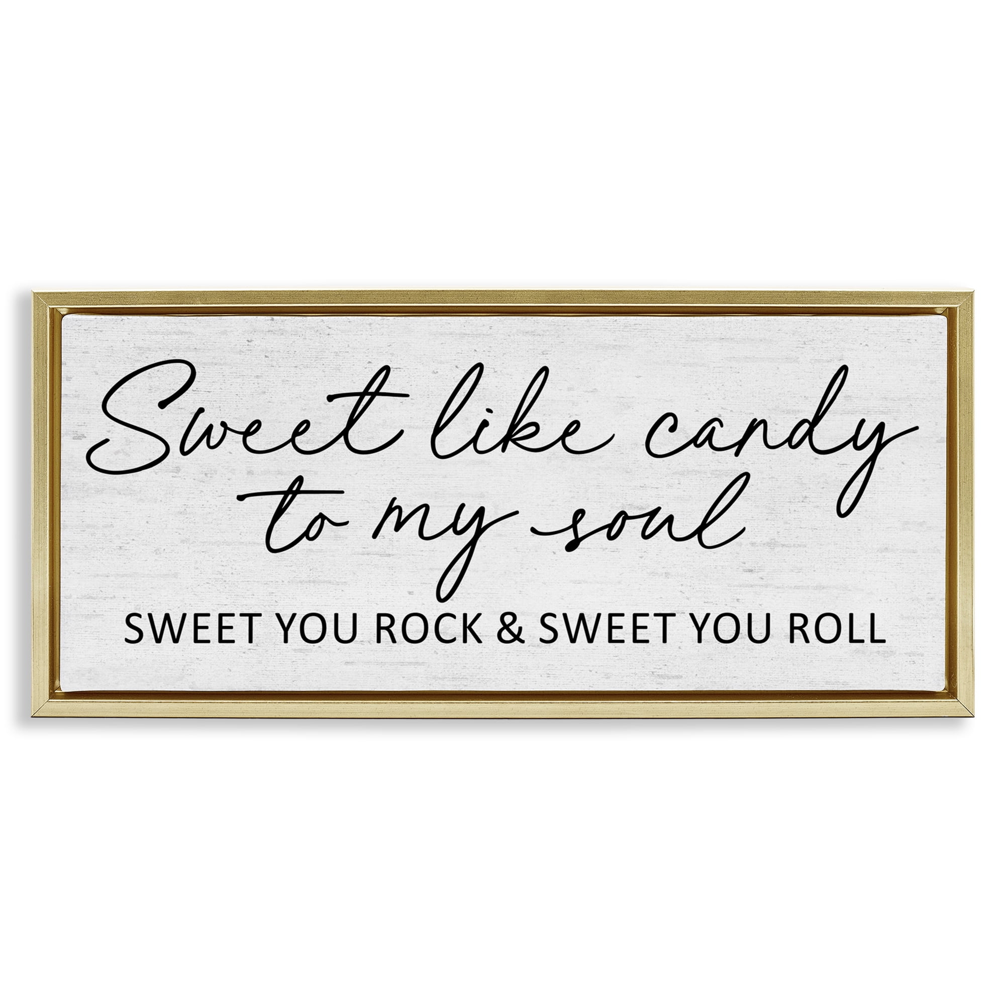 Sweet Like Candy Song Lyrics Gold Framed Floater Canvas Wall Art ...