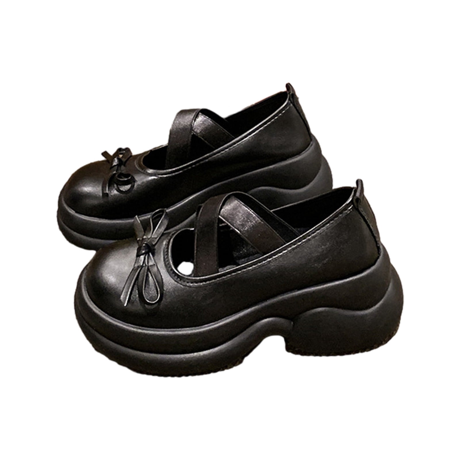 Sweet Lolita Cosplay Flat Mary Jane Shoes Cute Goth Chunky Platform ...