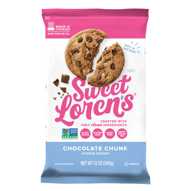 Sweet Loren's Gluten Free Vegan Chocolate Chunk Cookie Dough - 12oz - Walmart.com