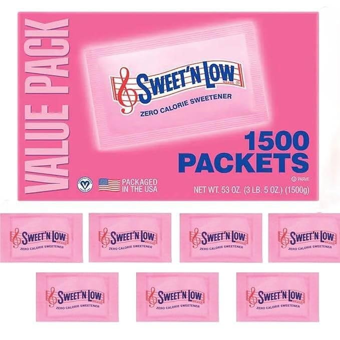 Sweet Low Zero-Calorie Sweetener 1500 Count, Sweet and Low Sugar ...