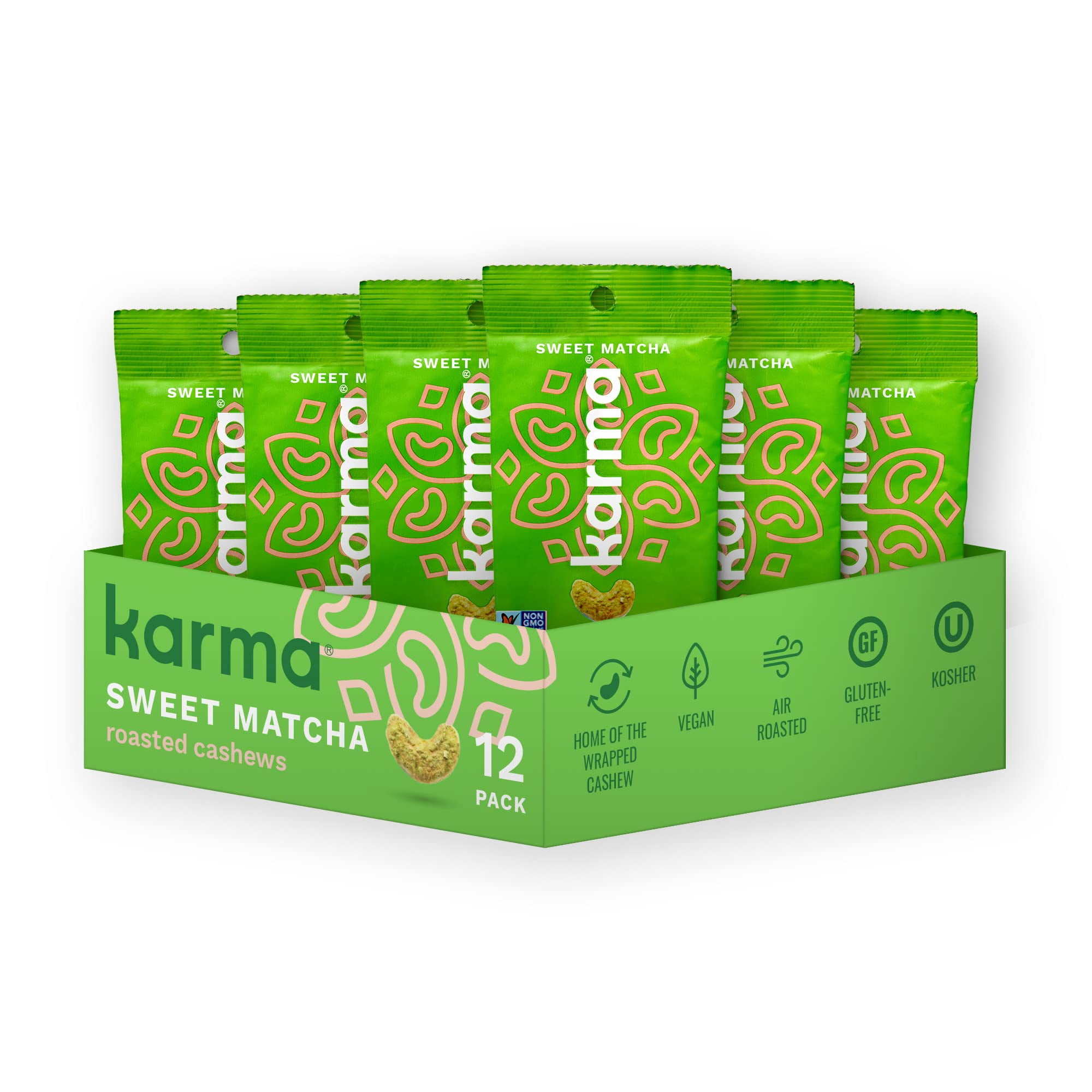 Sweet Matcha Cashews with SAF21 Skin by Karma Nuts, Whole, Sweet ...