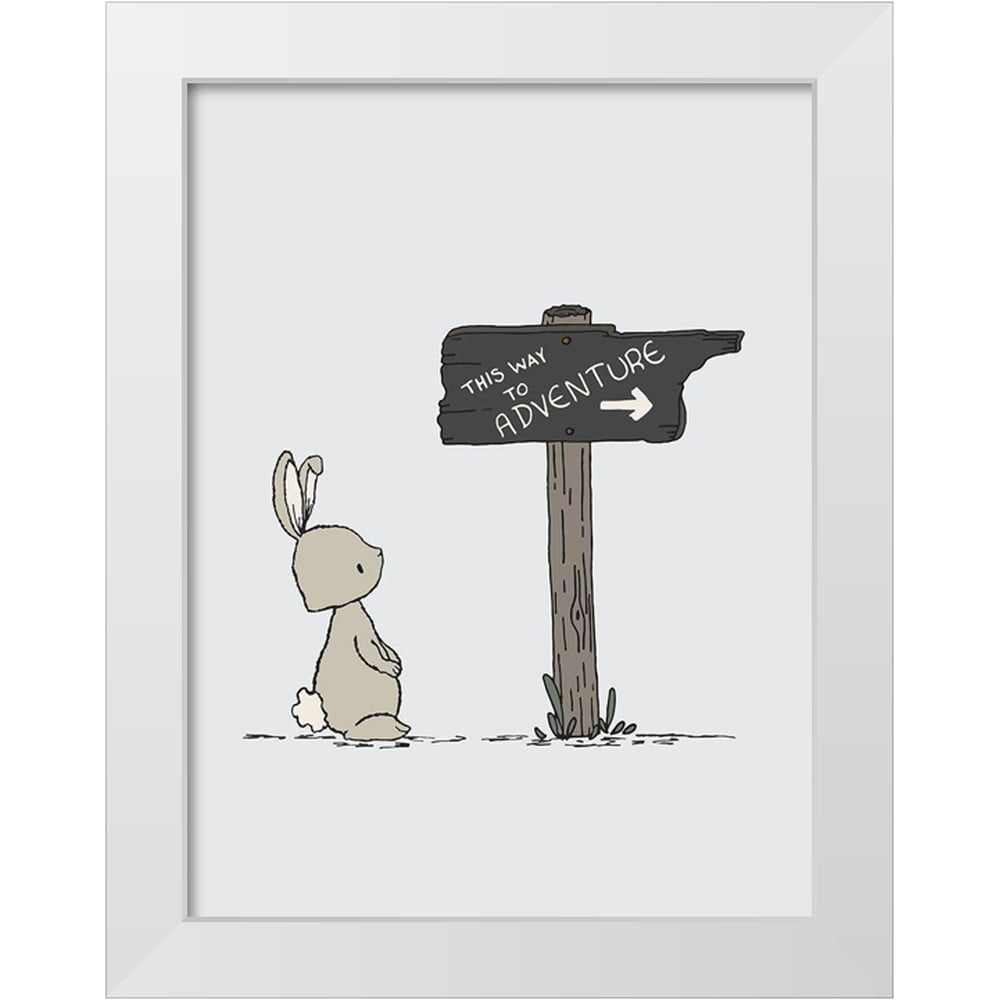 Sweet Melody Designs 25x32 White Modern Wood Framed Museum Art Print ...
