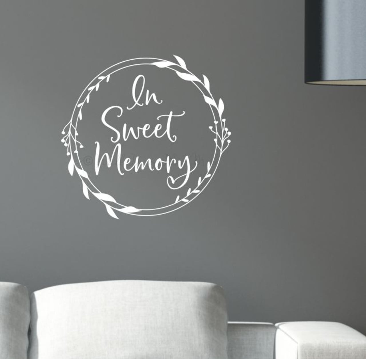 In Sweet Memory Circle In Loving Memory Wall Decals - Adhesive Wall ...