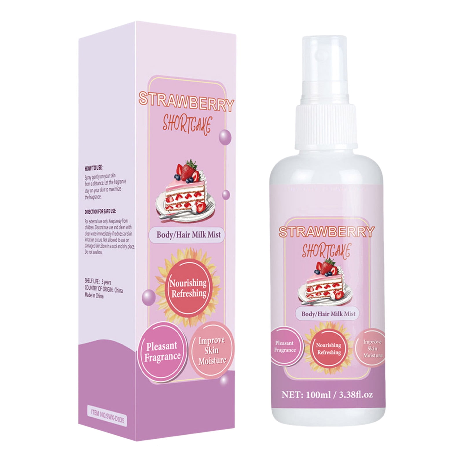 Sweet Milk Body Mist with Strawberry Shortcake Vanilla Cream Puff ...
