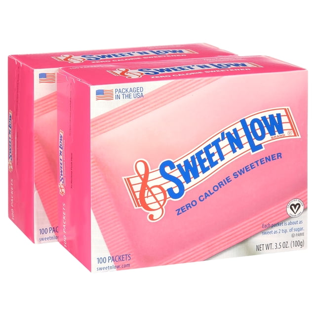 Sweet 'N Low Zero Calorie Sweetener, Sugar Substitute, 100 Packets ...