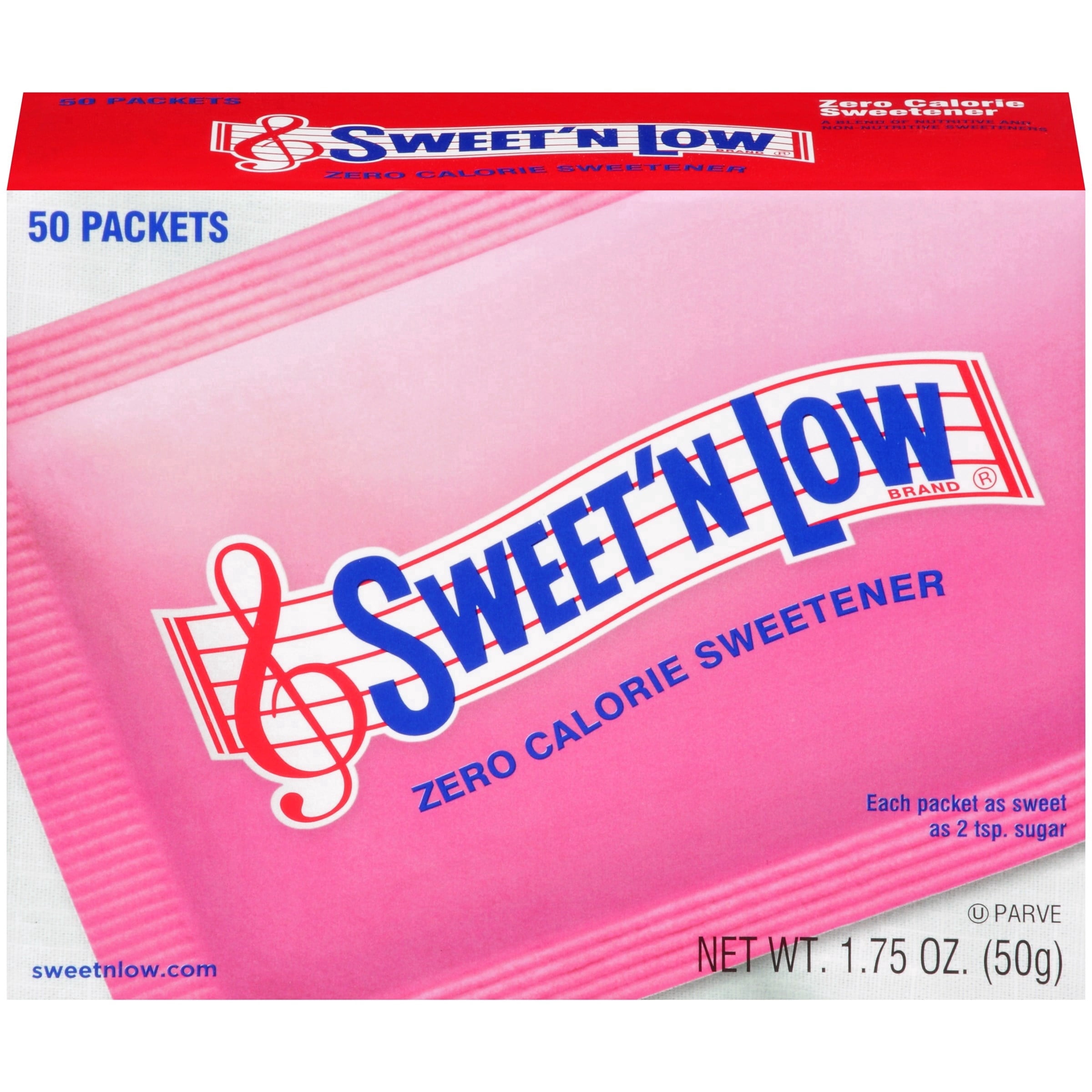 Sweet'N Low Sweetener, Vegan & Kosher, 50 ct, 1.75 oz - Walmart.com