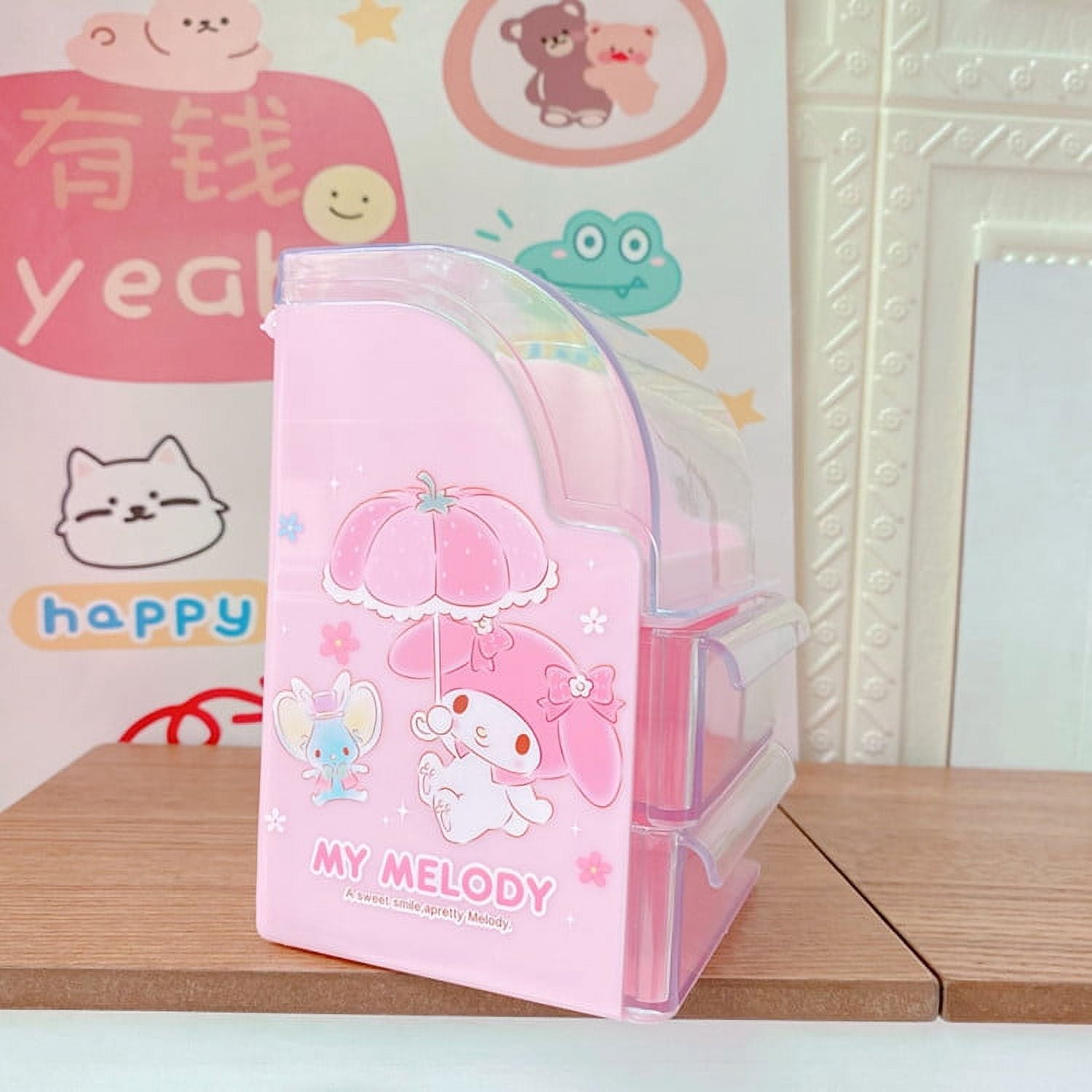 Sweet New Sanrio My Melody Cinnamoroll Anime Kawaii Desktop Storage Box ...