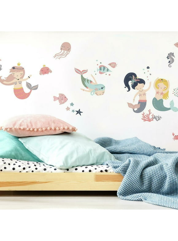 Mermaid Wall Decals in Wall Decals by Theme - Walmart.com