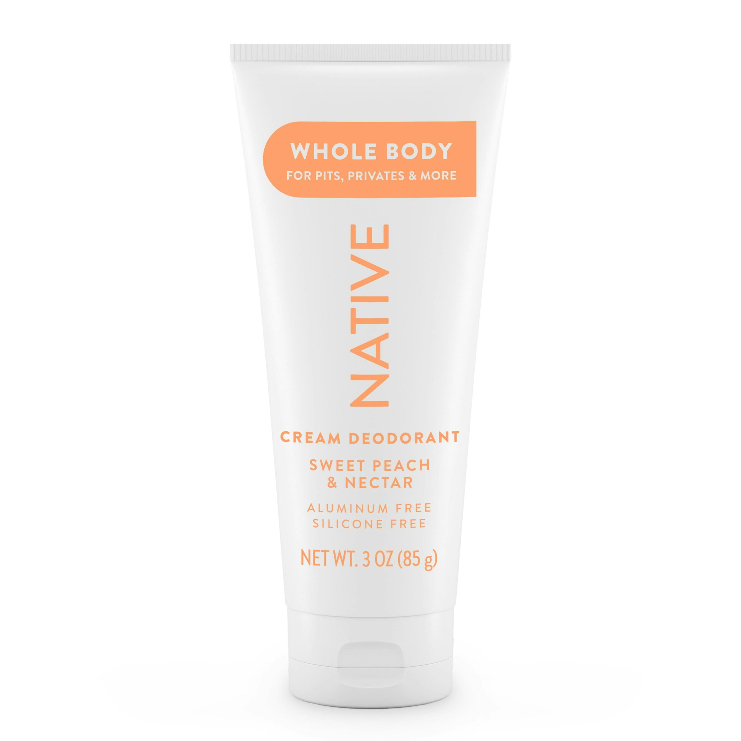 Native Whole Body Deodorant Invisible Cream, Sweet Peach & Nectar ...