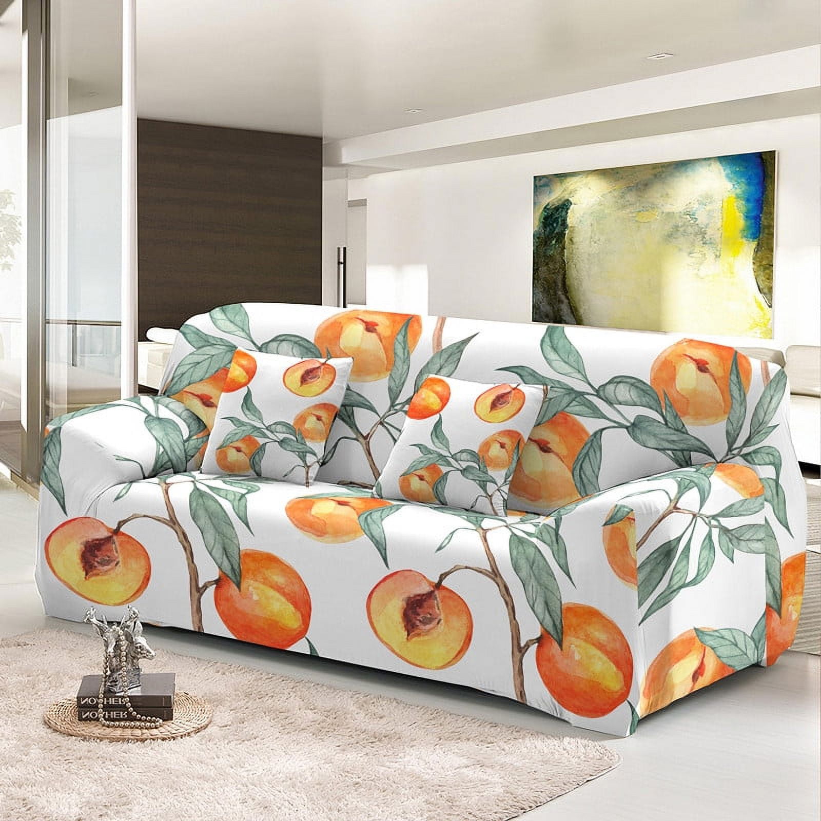 Sweet Peach Pattern Sofa Cover Sectional Corner Cartoon Couch Covers 1 ...