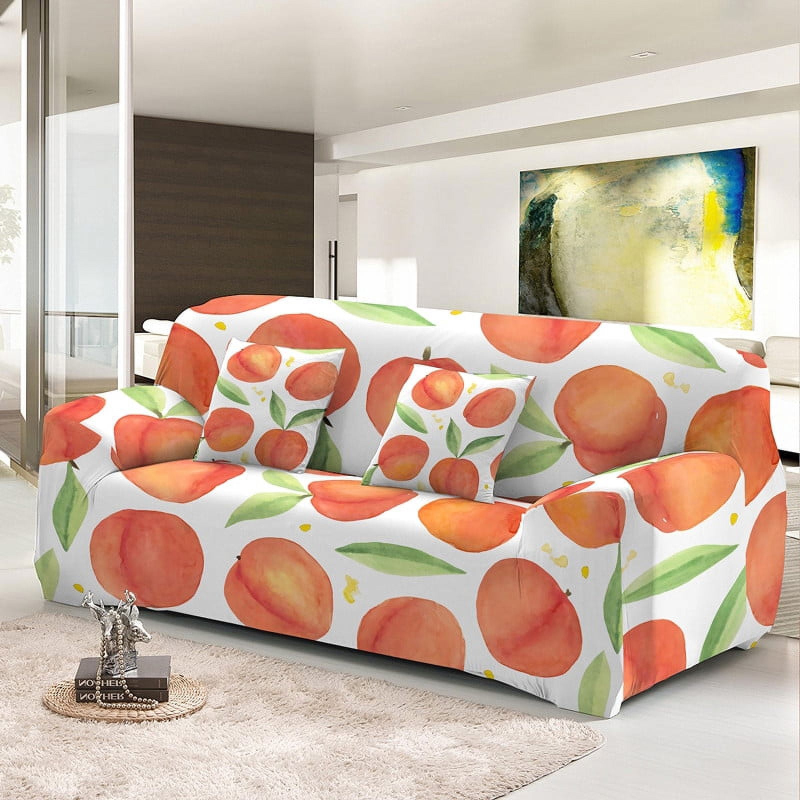 Sweet Peach Pattern Sofa Cover Sectional Corner Cartoon Couch Covers 1 ...