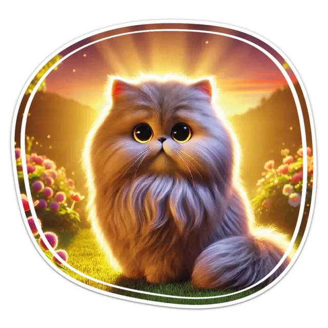 Sweet Persian Cat Sticker Phone Decal Water Bottle Stickers Car Decals ...