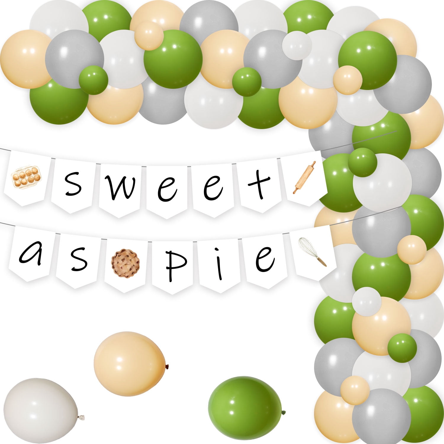 Sweet as Pie Baby Shower Decorations, Cutie Pie Birthday Balloon ...