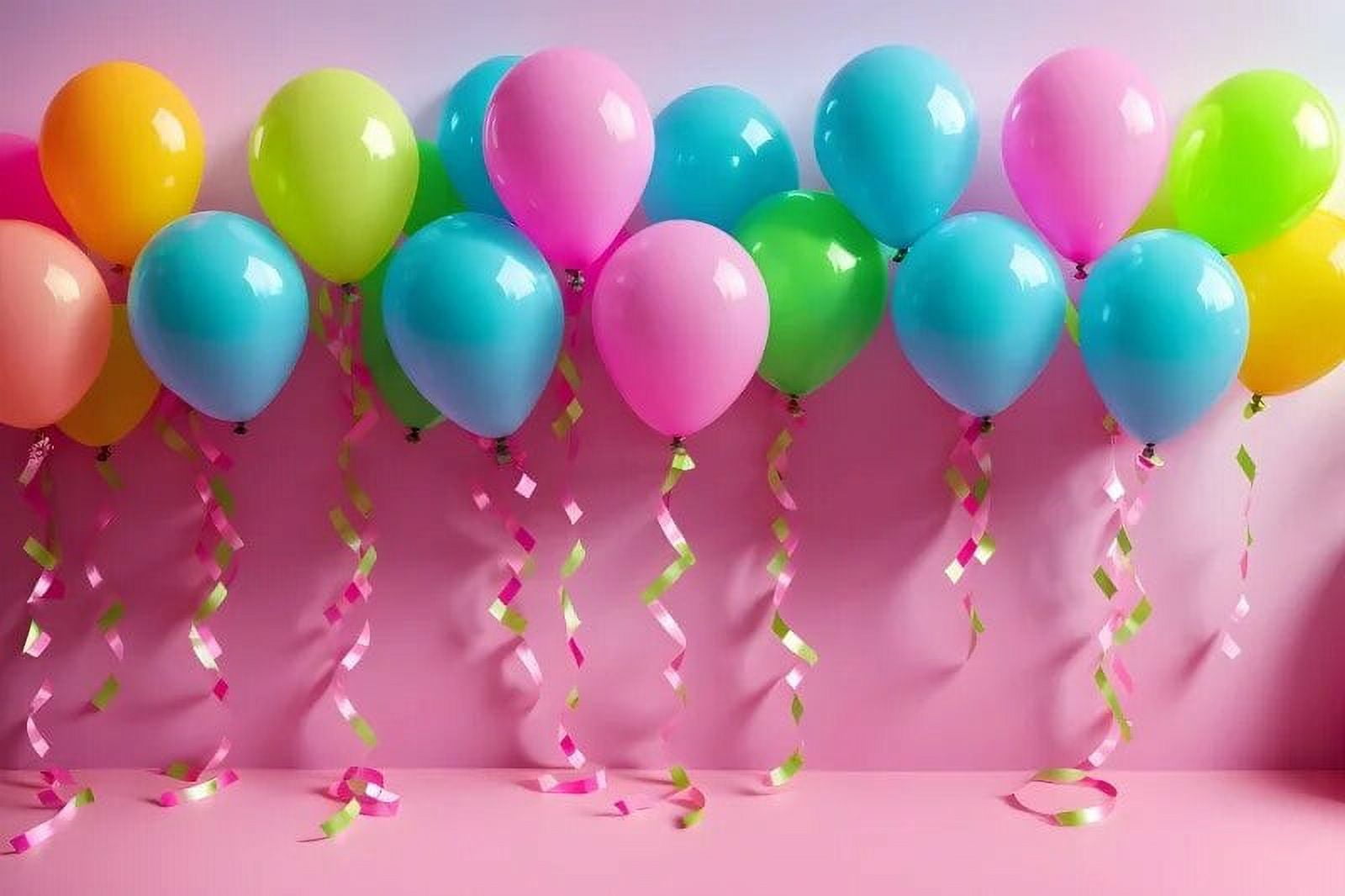 Sweet Pink Balloons Birthday Scence Photo Backdrop Baby Shower Party ...