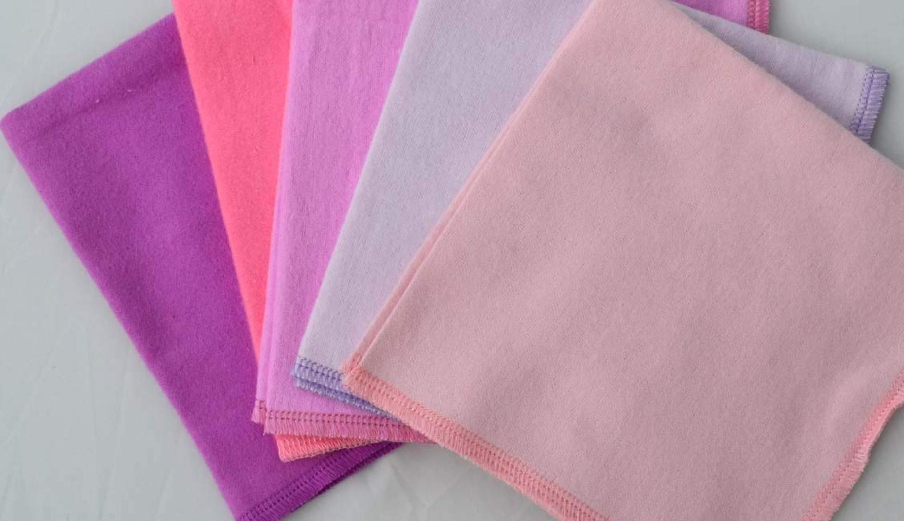 Sweet Pinks and Purples 1 Ply 12x12 Inches Set of 5 Solid Flannel ...