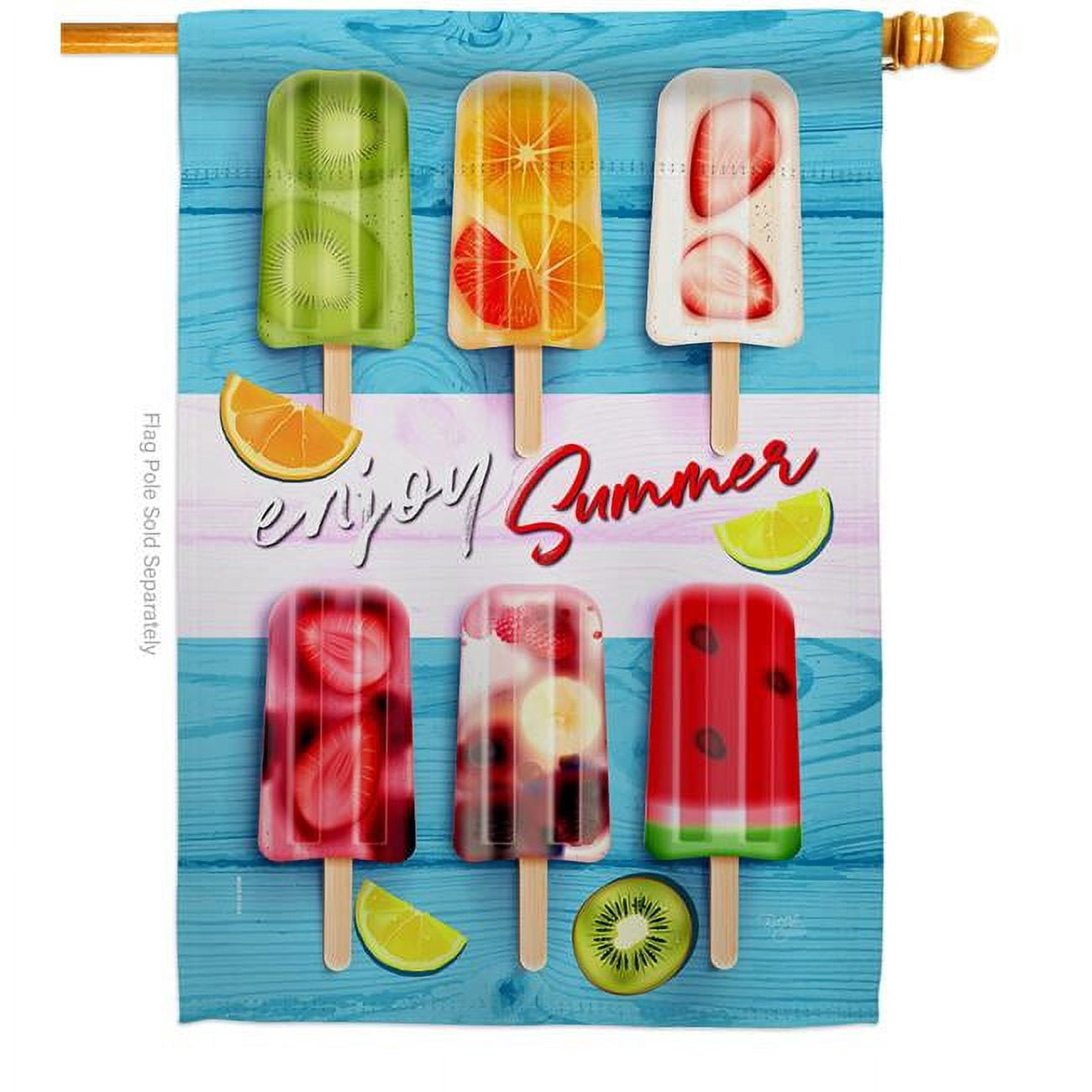 Sweet Popsicles Summertime Fun & Sun 28 x 40 in. Double-Sided ...