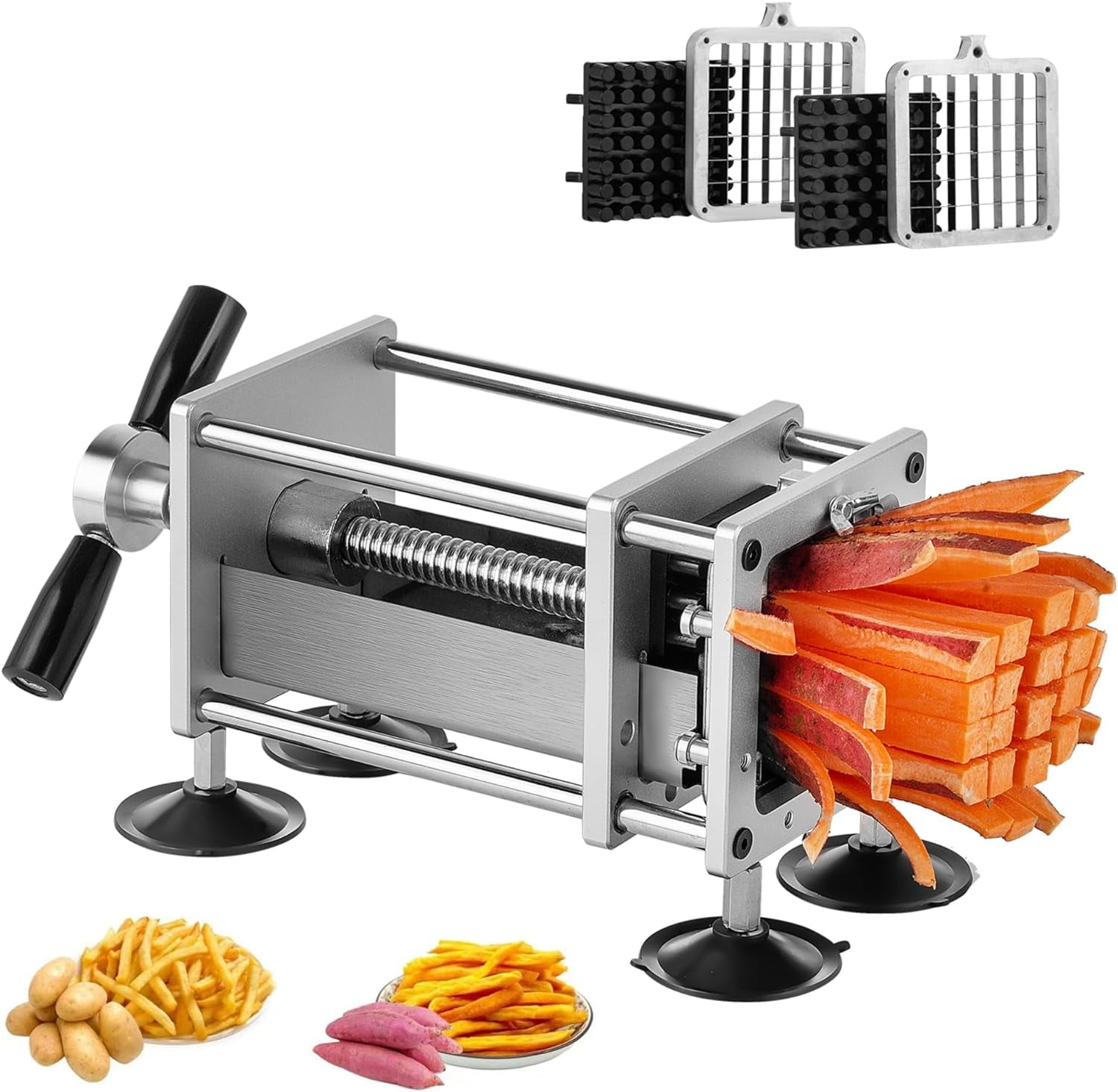 Sweet Potato Cutter Stainless Steel French Fry Cutter with 1/2 Inch & 3 ...