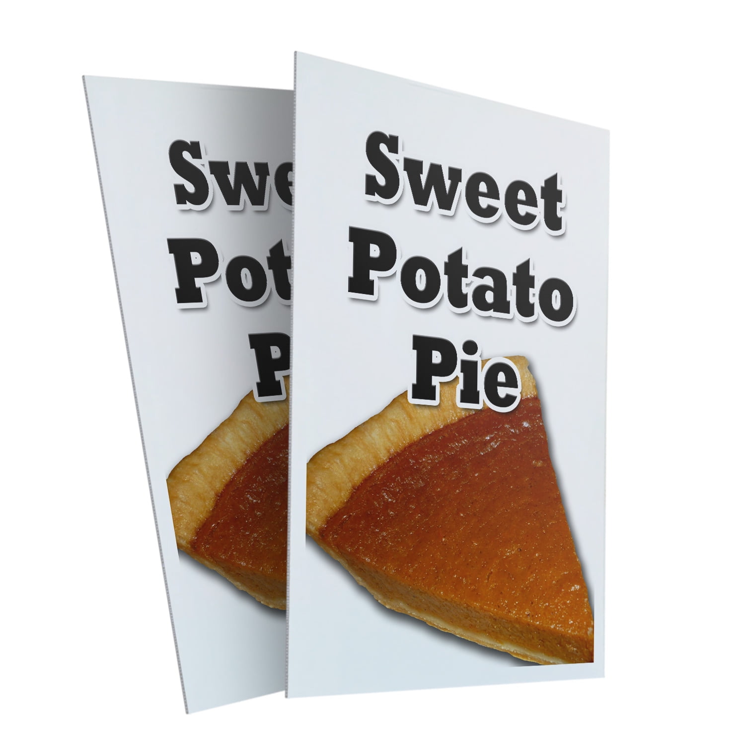 Sweet Potato Pie (2-PACK) 24" x 36" Plastic Signs | Sign Insert 4mm ...