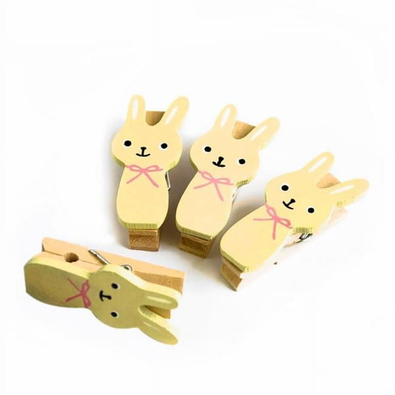 Sweet Rabbit - Wooden Clips - Wooden Clamps - Mini Clips (Set of 4 ...