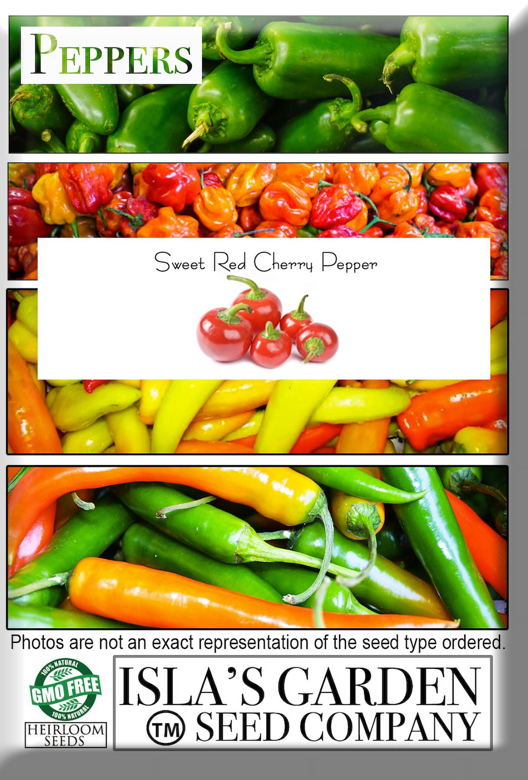 Sweet Red Cherry Pepper Seeds, 25 Heirloom Seeds Per Packet, Non GMO ...