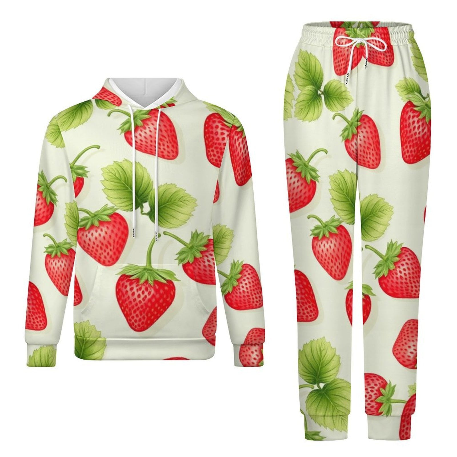 Sweet Red Strawberries(2) Hoodie And Pants Set Tracksuit Men Women ...