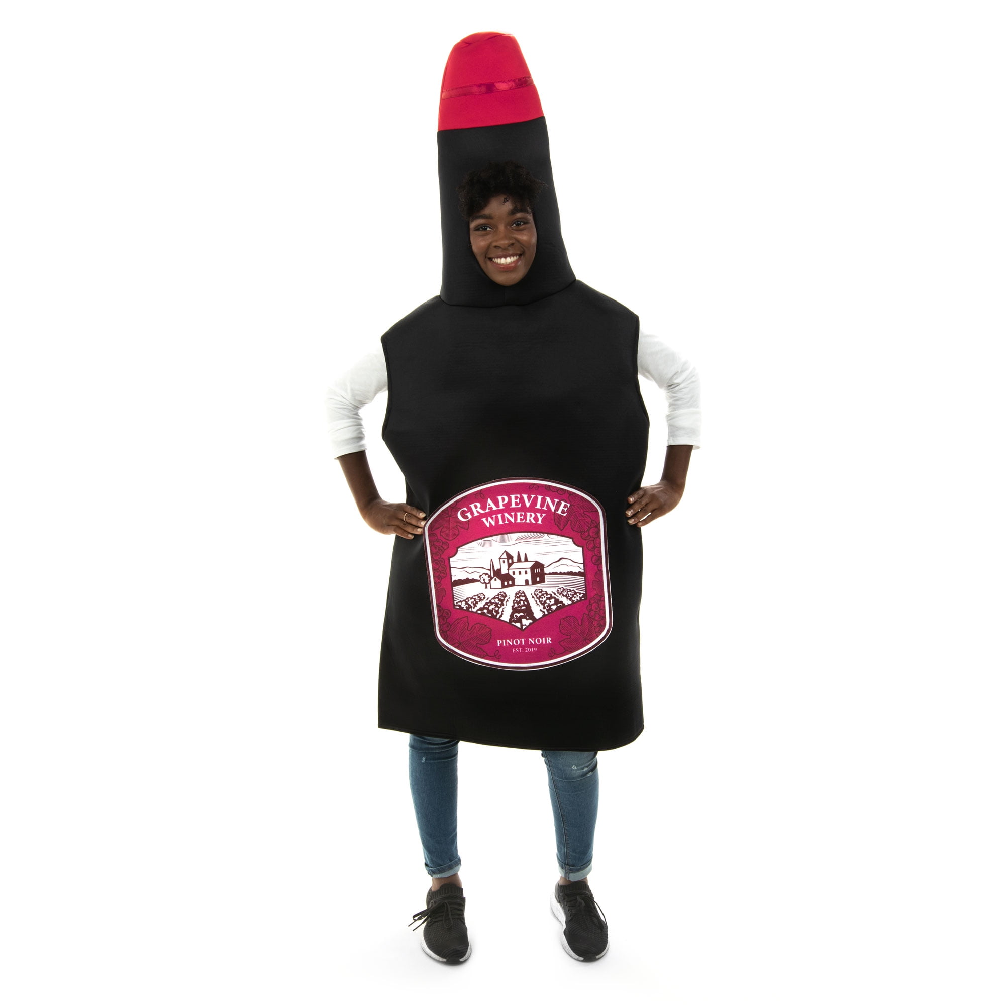 Sweet Red Wine Bottle Halloween Costume - One-Size Unisex Adult ...