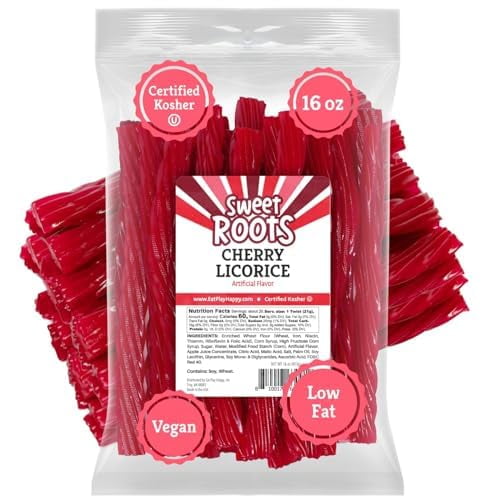 Sweet Roots Cherry Licorice AKF18 Twists - 1 Bag (16 oz) - Jumbo Size ...