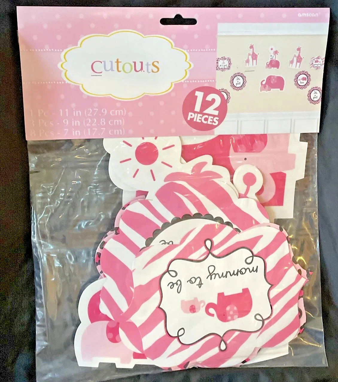 Sweet Safari It’S A Girl Cutouts 12 Ct - Walmart.com