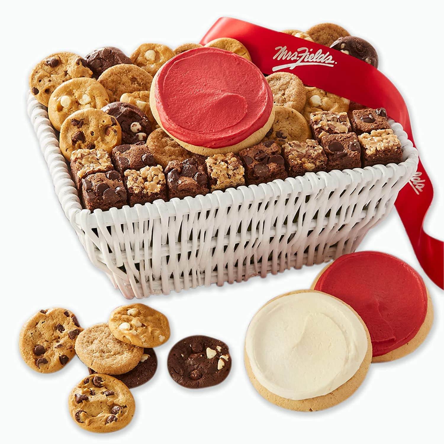 Sweet Sampler Cookie Brownie Basket, Assorted with 24 Nibblers ...