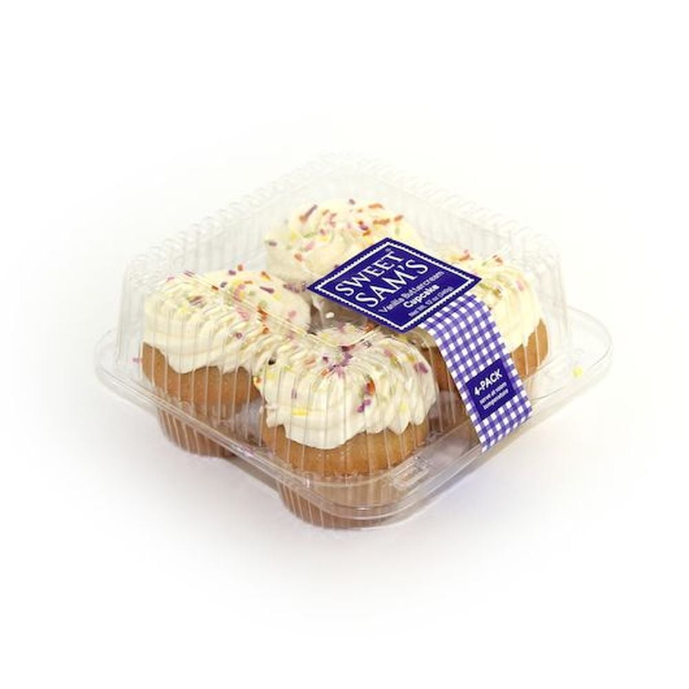 Sweet Sams Small Vanilla Buttercream Cupcake - 4 per pack -- 6 packs ...