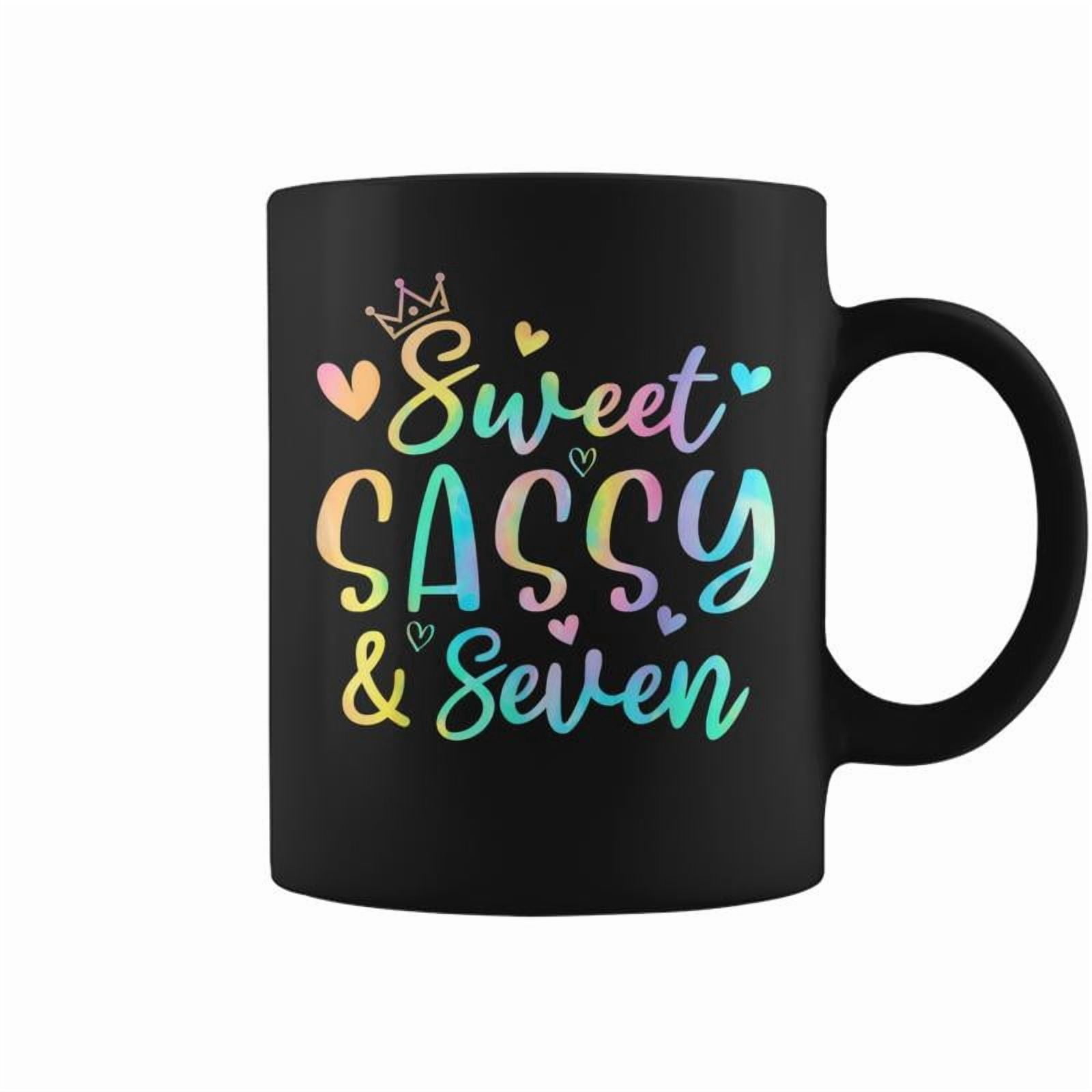 Sweet Sassy And Seven Tie Dye 7 Year Old Girl 7Th Birthday Coffee Mugs ...