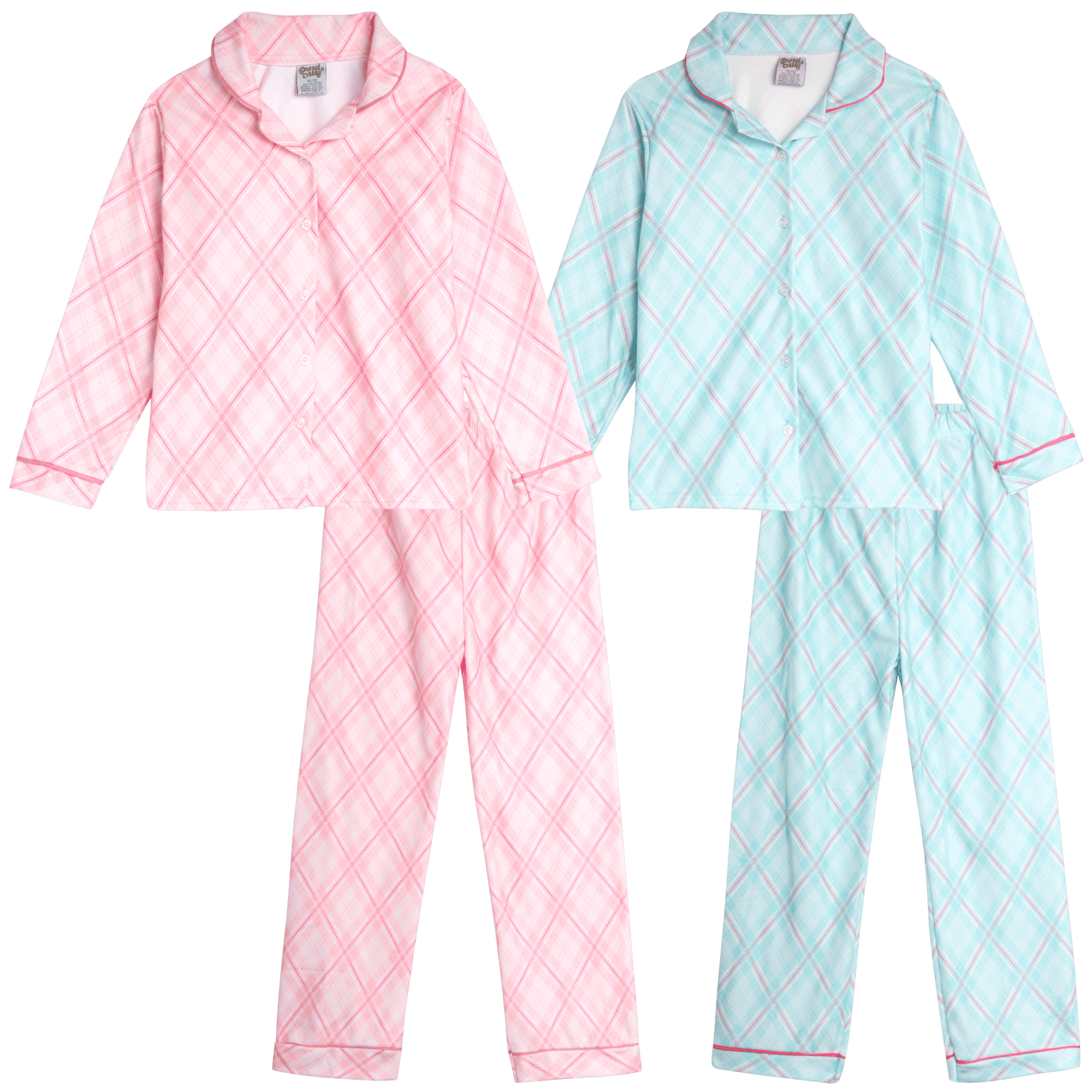 Sweet & Sassy Girls' Flannel Fleece Pajamas - 4 Piece Long Sleeve ...