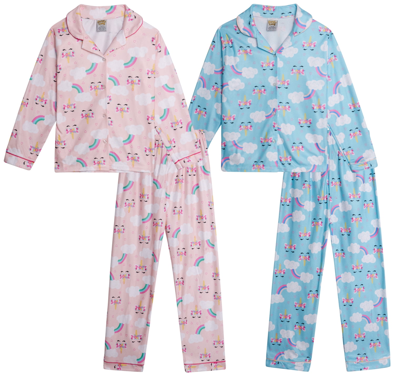 Sweet & Sassy Girls' Flannel Fleece Pajamas - 4 Piece Long Sleeve ...