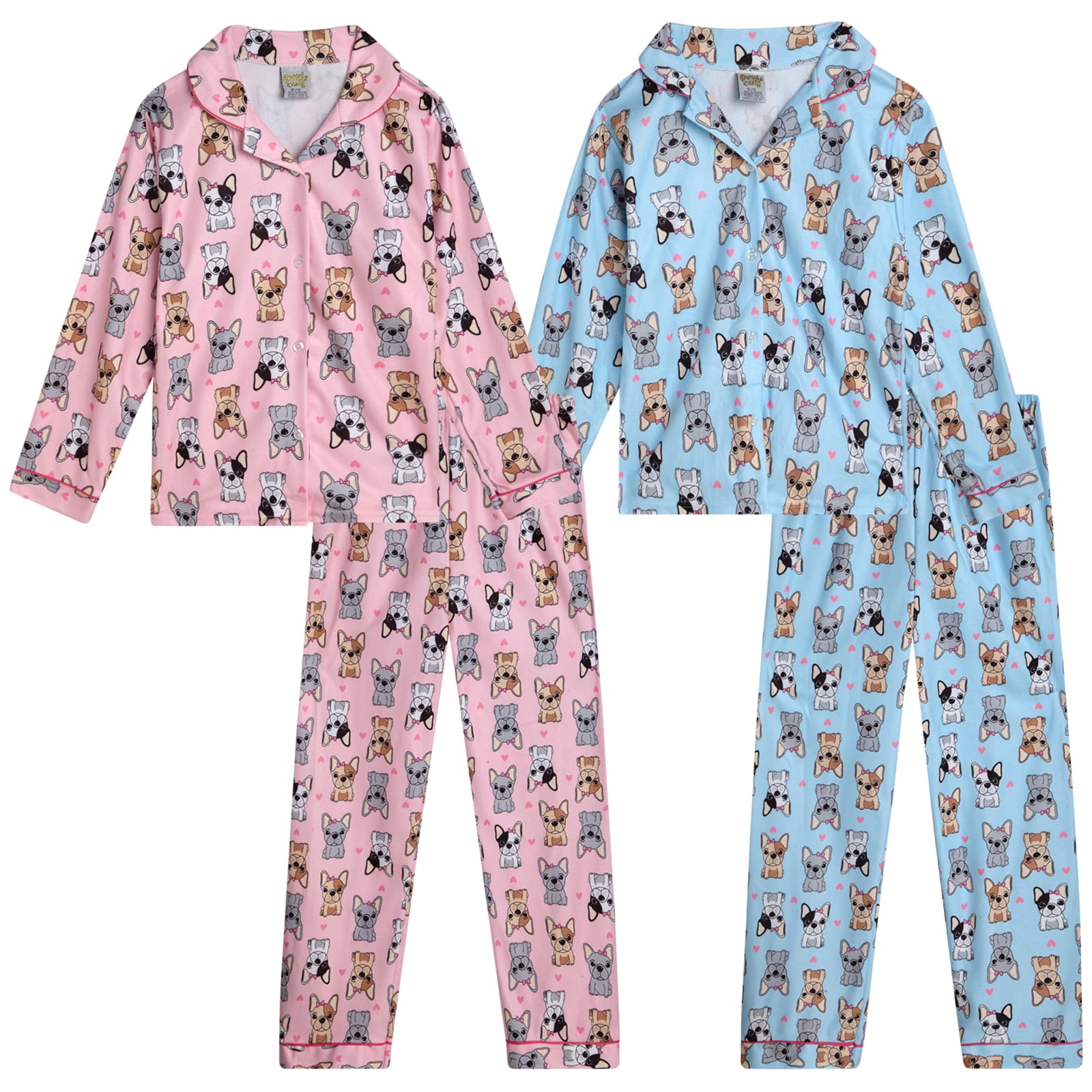 Sweet & Sassy Girls' Flannel Fleece Pajamas - 4 Piece Long Sleeve ...