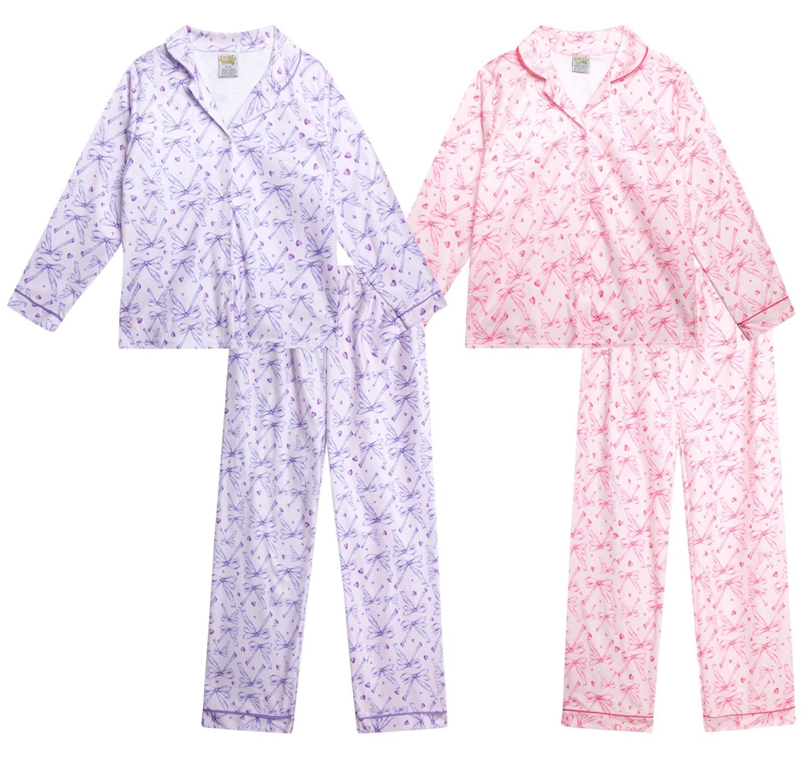 Sweet & Sassy Girls' Flannel Fleece Pajamas - 4 Piece Long Sleeve ...