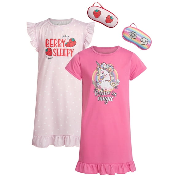 Disney Princess Girls Nightgown Pajamas with Cinderella (Little Kid/Big ...